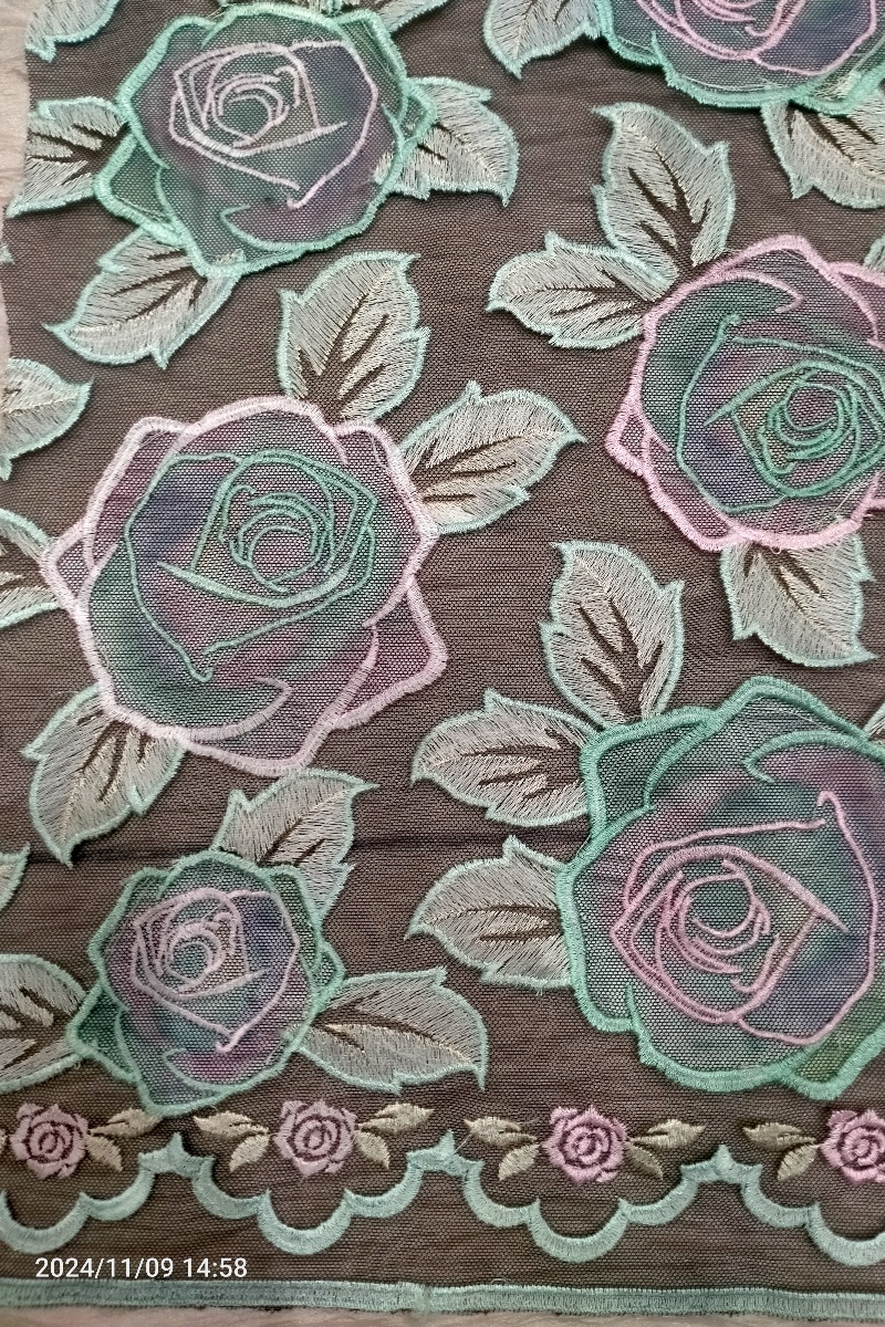 2D Flower Embroidered Tulle Tul Bordado - Textile SL